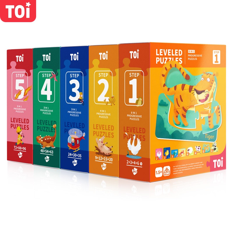 TOI Leveled Puzzles Educational Toy Puzzles For Kids Aged 0-9 Years ...