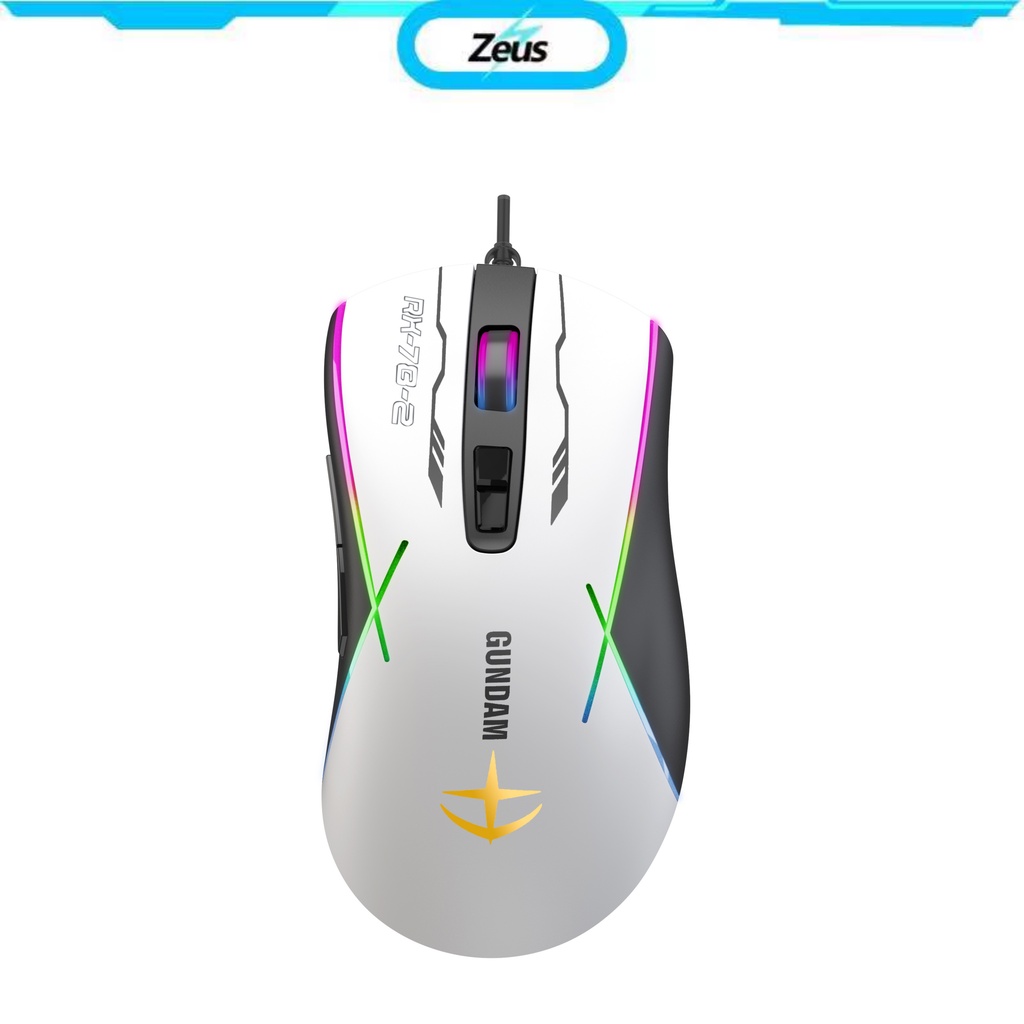 Zeus x Gundam ( GD-001BLACK ) RGB LED Wired Gaming Mouse RGB Backlit ...