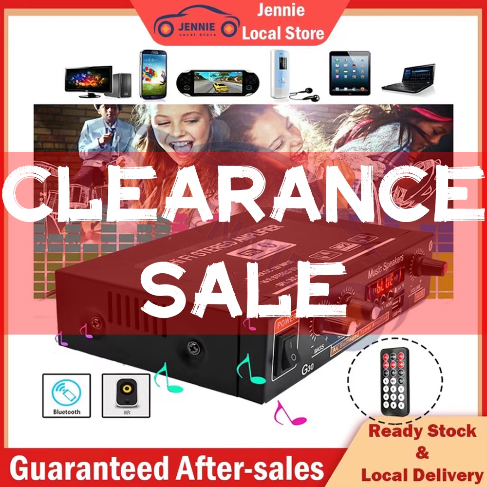 800W Audio Amplifier With Bluetooth Digital HiFi Fm Radio USB Car Audio ...