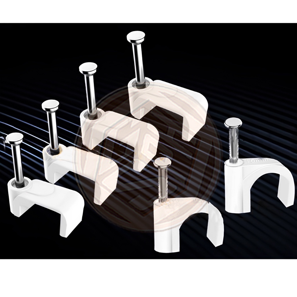 Cable clamp Cable Clips 100PCS PVC Clamp Cable Ethernet TV Telephone ...
