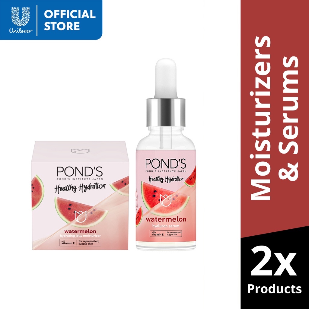 POND'S Healthy Hydration Watermelon Serum 30g + Moisturizer 50g (Bundle ...
