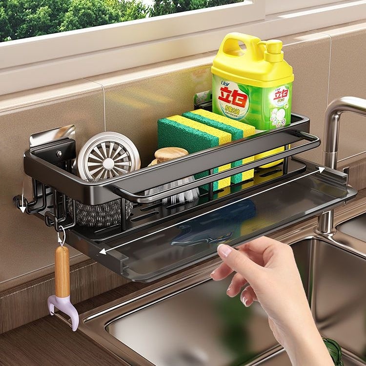 Kitchen Sponge Holder Dishwashing Rack Cloth Holder Hanging Kitchen ...