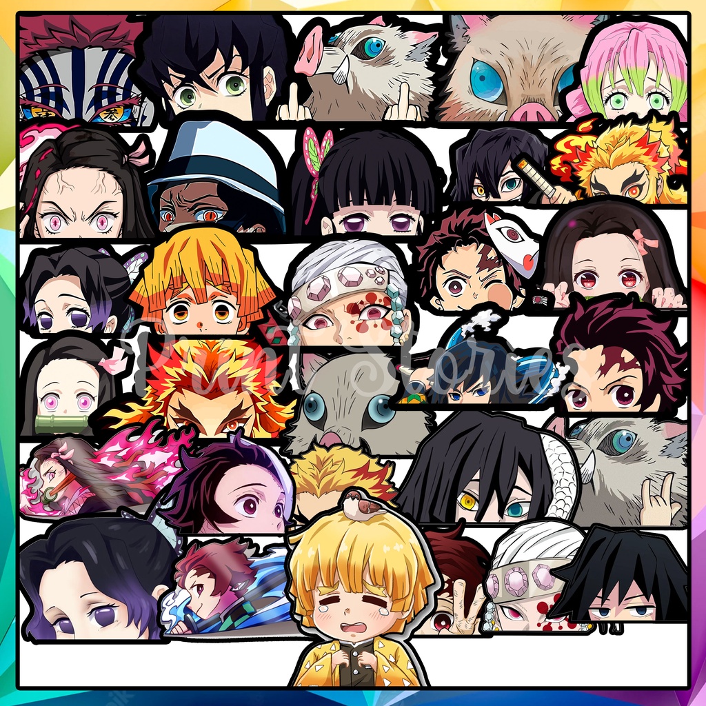 Demon Slayer | Anime Peeker Sticker | Vinyl High Quality Sticker Good ...