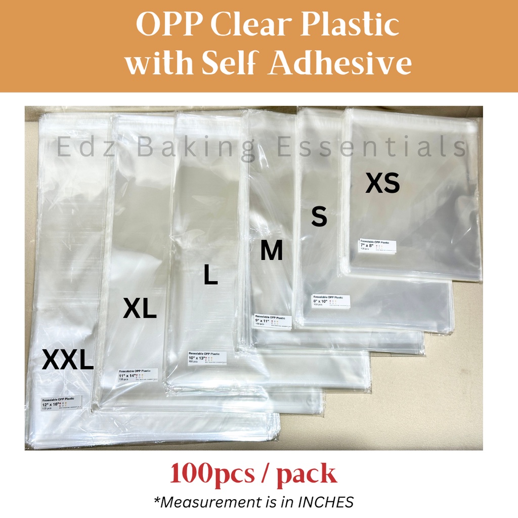 100pcs OPP Plastic with Adhesive Packaging Pouch Resealable OPP Pouch ...