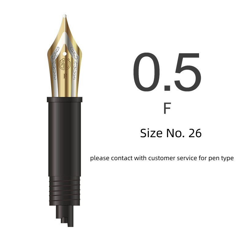 Hongdian Fountain Pen Nibs (Fine, Extra Fine and Bent Nib) for Black ...