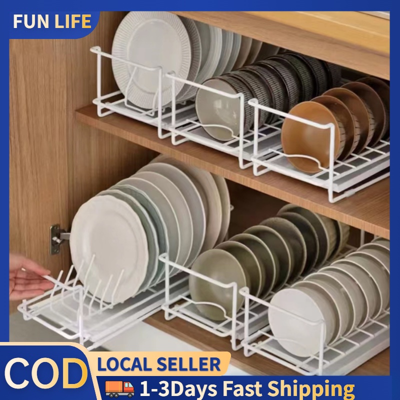 Kitchen Rack Dish Plate Bowl Storage Rack Home Cupboard Storage Rack ...