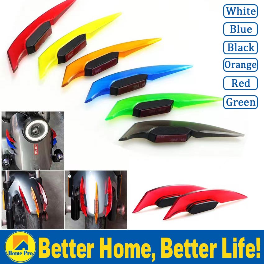 2PCS Motorcycle Winglets Aerodynamic Side Spoiler Air Deflector Wing ...