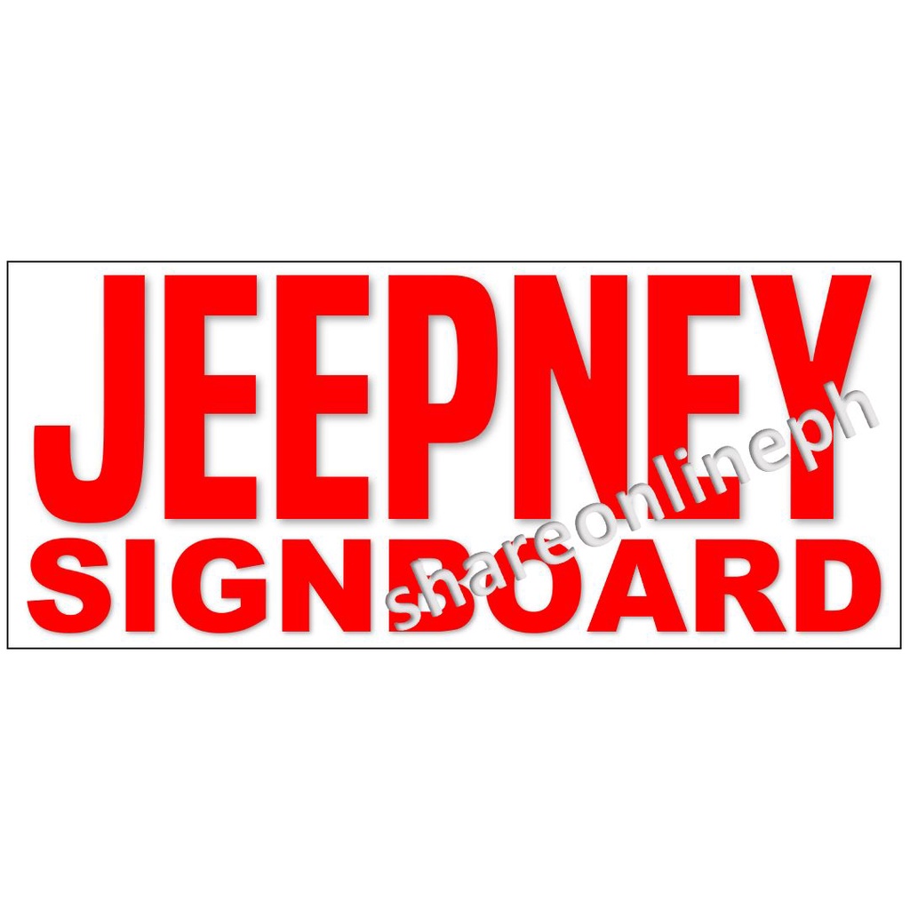 Jeepney Bus Signages Signboards Laminated Signboards Signage Sign ...