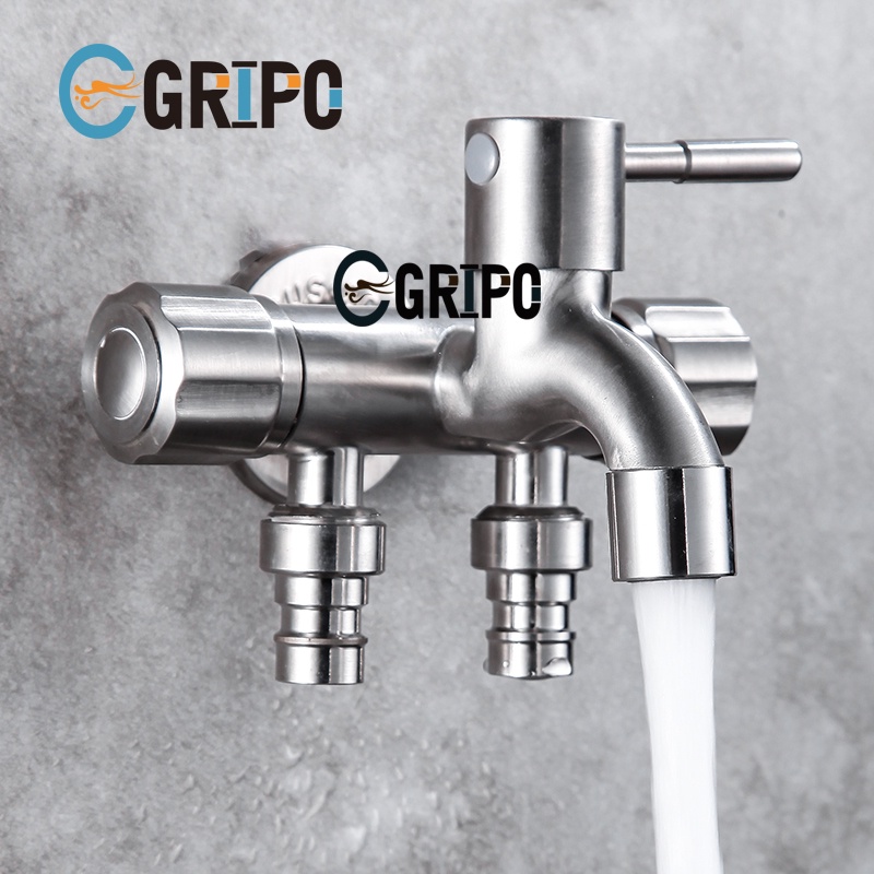 GRIPO 304 Stainless High quality 3 Way faucet wall mounted faucet matte ...