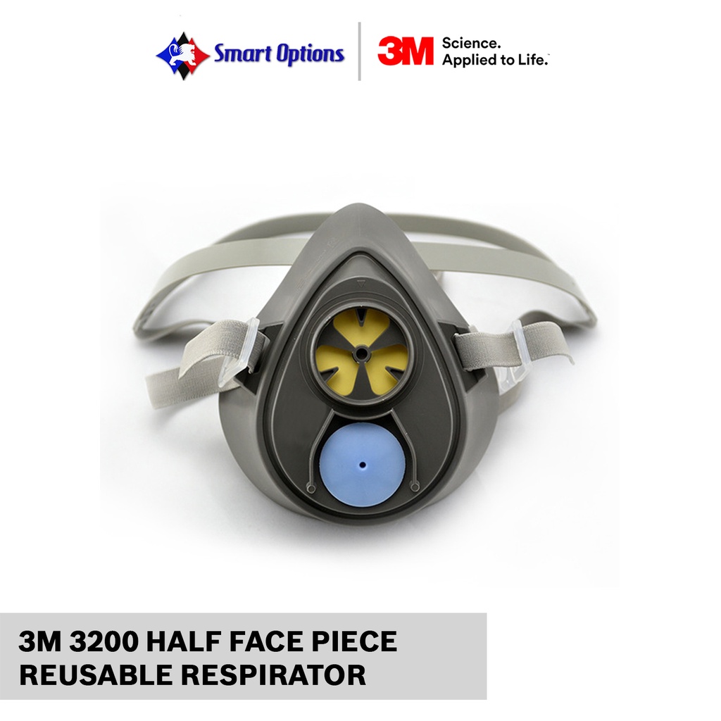 3M 3200 HALF FACEPIECE REUSABLE RESPIRATOR (MEDIUM) | Shopee Philippines