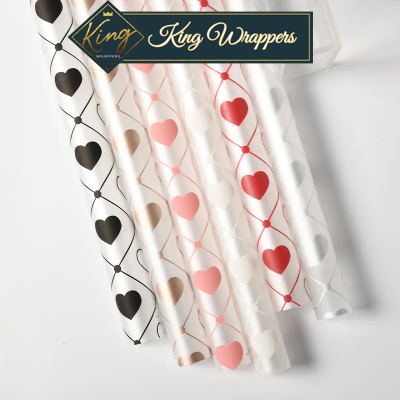 20pcs per pack Love Hearts Design Flower Bouquet Wrapper Floral Wrapper ...