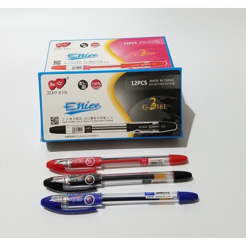 E-nice gel pen 0.5mm 3pcs/pack | Shopee Philippines