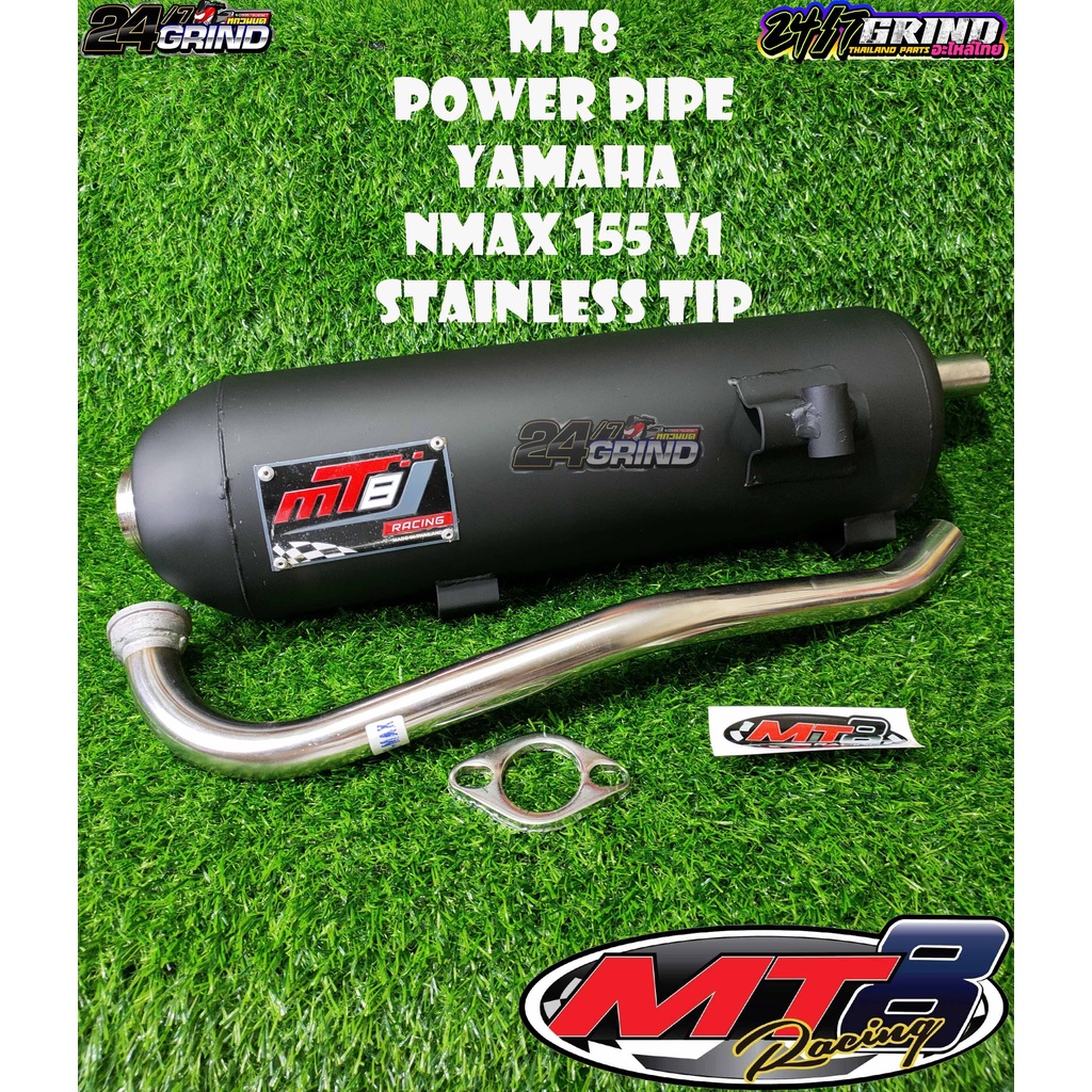 MT8 POWER PIPE YAMAHA NMAX 155 V1 STAINLESS TIP THAILAND MADE | Shopee ...