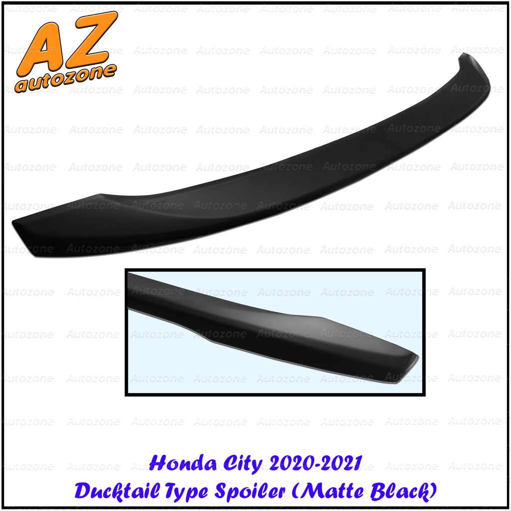 Honda City 2020-2021 Ducktail Type Rear Trunk Spoiler Matte Black Color ...