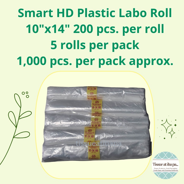 10"x14" Smart HD Plastic Labo Roll 1,000pcs per pack approx. Multi ...