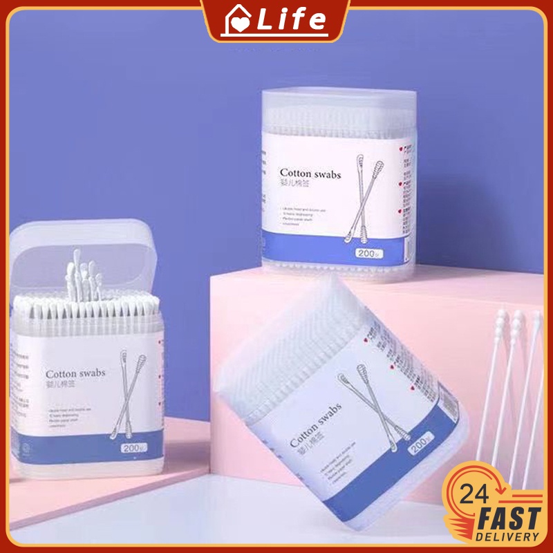200 Pcs / Pack Of Clean Cotton Swab Disposable Cotton Swab Baby Cotton ...