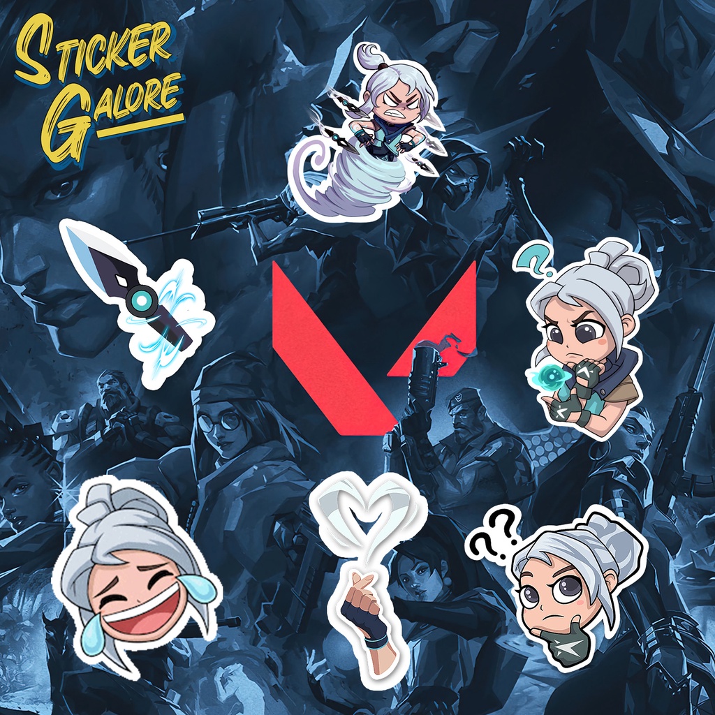 JETT VALORANT SPRAY STICKERS (WATERPROOF AND SCRATCH PROOF, VINYL ...