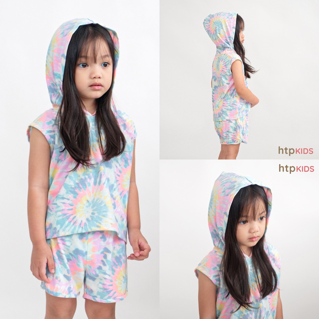 HTP KIDS Tie Dye Hoodie & Shorts Set (Unisex) | Shopee Philippines