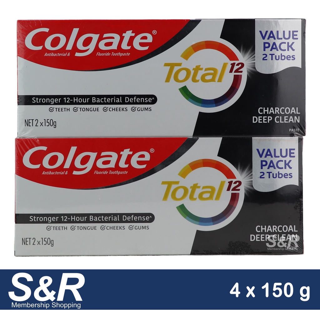 Colgate Total Charcoal Deep Clean Toothpaste 150g X 4pcs | Shopee ...