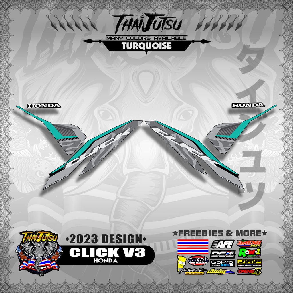HONDA CLICK V3 DECALS ( 2023 DESIGN )【ThaijutsuStickers】 | Shopee ...