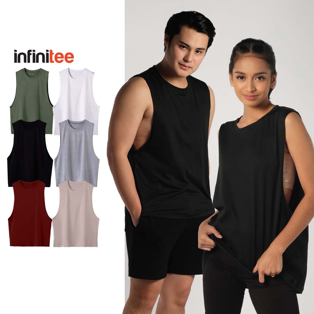 Infinitee Muscle Tee Plain Sando For Men Women Loose Oversized Tees ...
