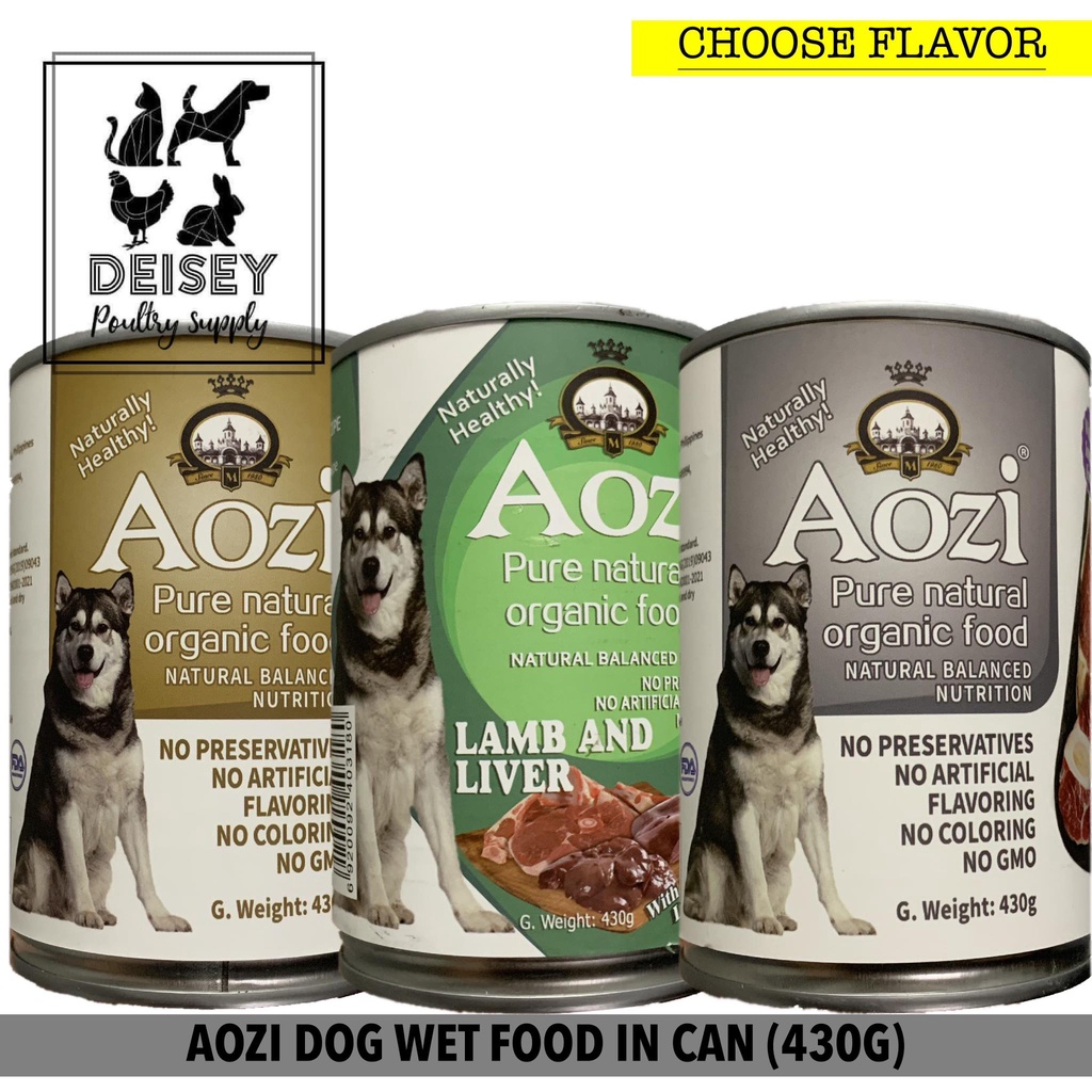AOZI DOG WET FOOD IN CAN (430 GRAMS) - CHOOSE FLAVOR | Shopee Philippines