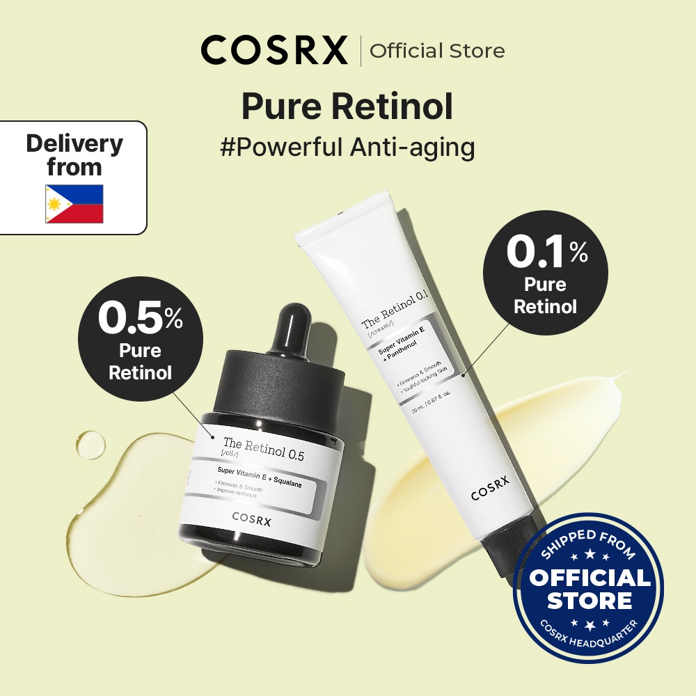 [COSRX OFFICIAL] The Retinol Cream & Oil (20ml), Powerful Wrinkle ...