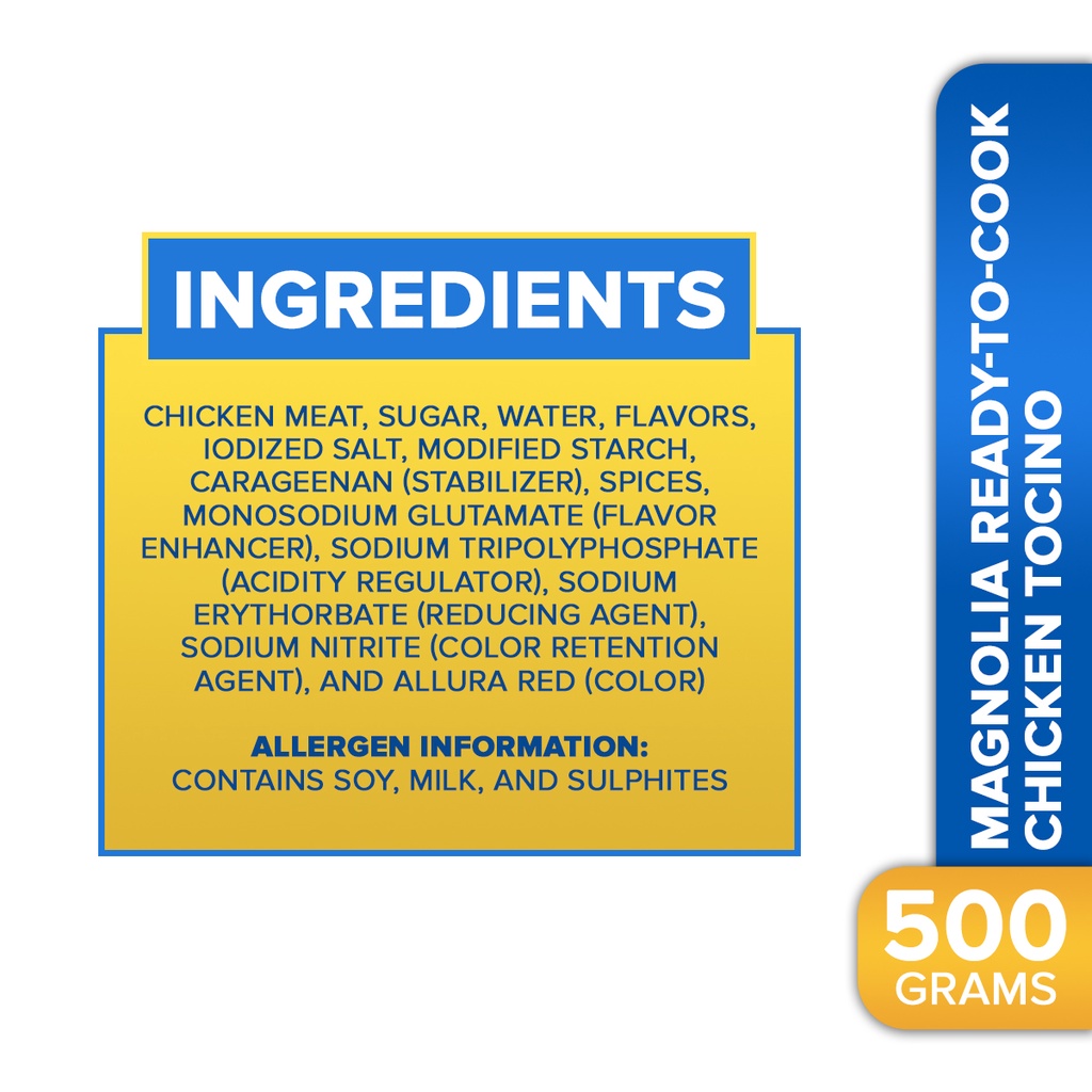 MAGNOLIA CHICKEN TIMPLADOS 500G Ready-to-Cook Chicken Tocino | Shopee ...