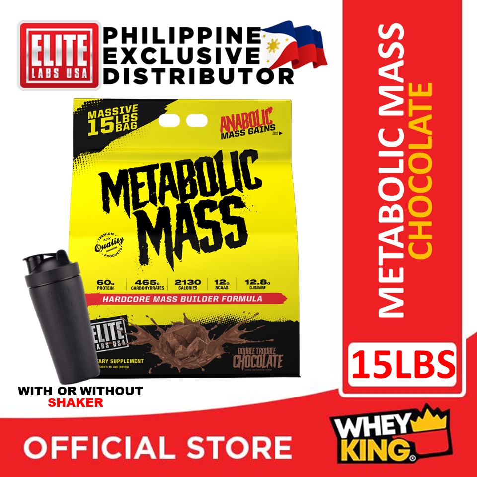 Mass Gainer Elite Labs Metabolic Mass 15lbs Hardcore Anabolic Gains High In Protein And