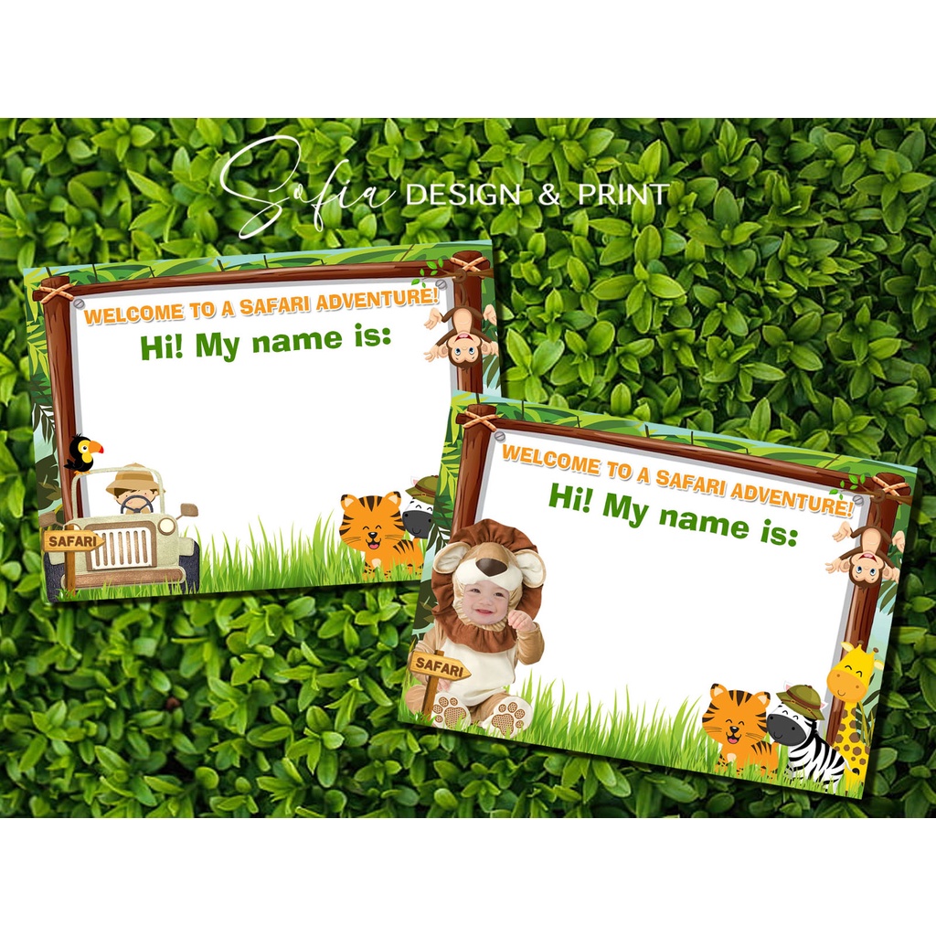 Party Name Tag Sticker ALL THEME AVAILABLE (free layout) | Shopee ...