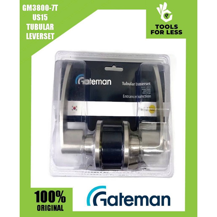 Gateman Entrance Function Satin Stainless Steel Tubular Leverset (Satin ...