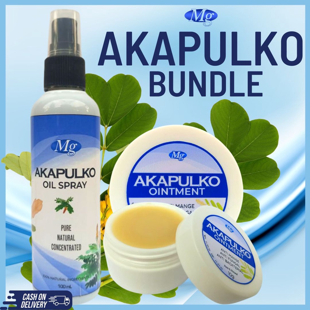 BUNDLE SET Akapulko Oil Spray and Ointment | Treat Different Skin ...