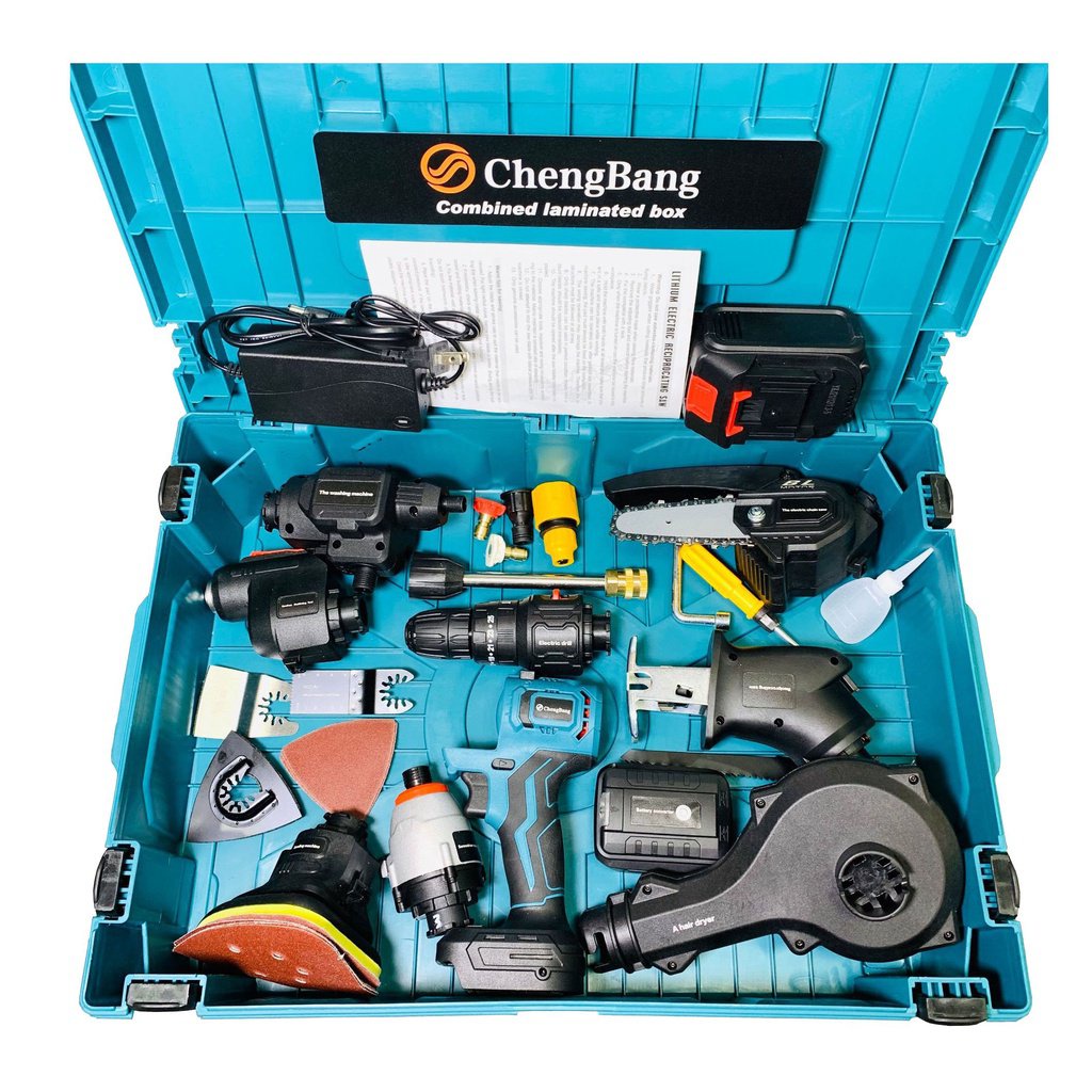 Rechargeable Brushless Multipurpose Power Tools Combination Set 10 in 1 ...