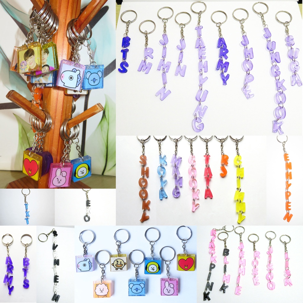KPOP Alphabet Letters Charm Colorful Keychains | Shopee Philippines