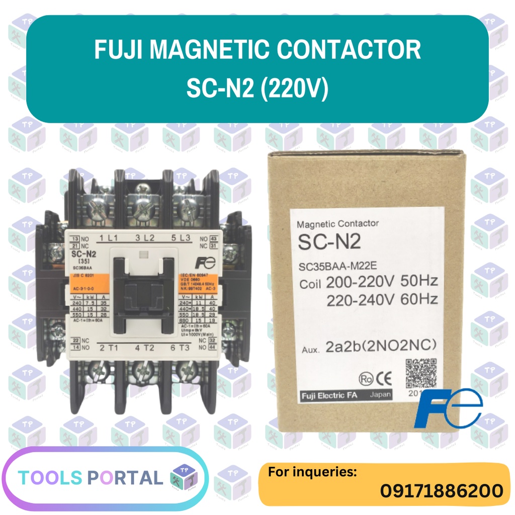 Fuji Magnetic Contactor SC-N2 (35A) 220V | Shopee Philippines