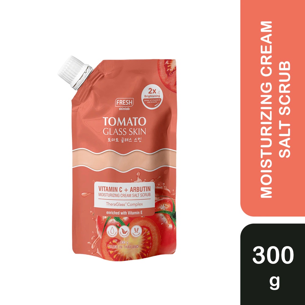 FRESH Skinlab Tomato Glass Skin Vitamin C + Arbutin Salt Scrub 300g ...