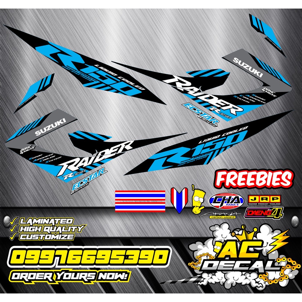 SUZUKI RAIDER 150 CARB 2022 DECAL WITH FREEBIES STICKES | Shopee ...