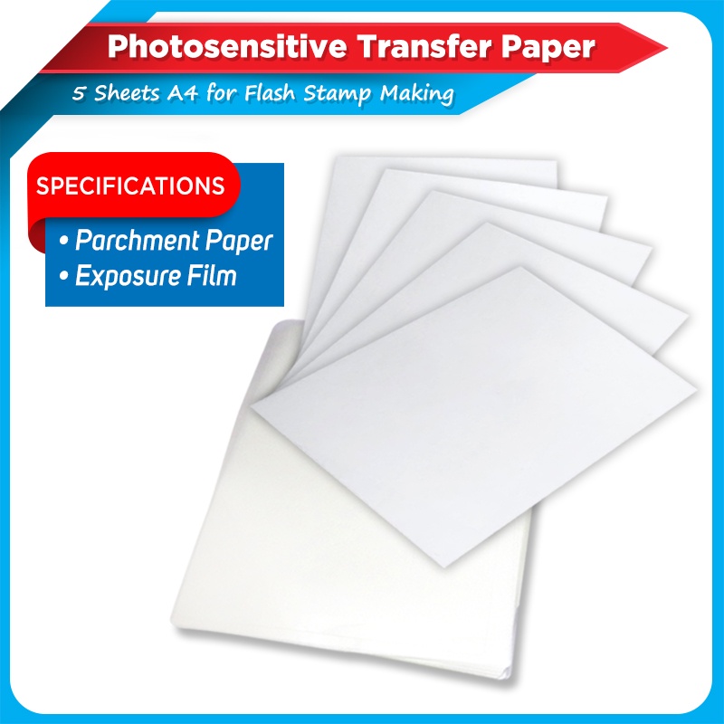Transfer Paper for Flash Stamp (5 sheets) (Parchment Paper // Exposure ...