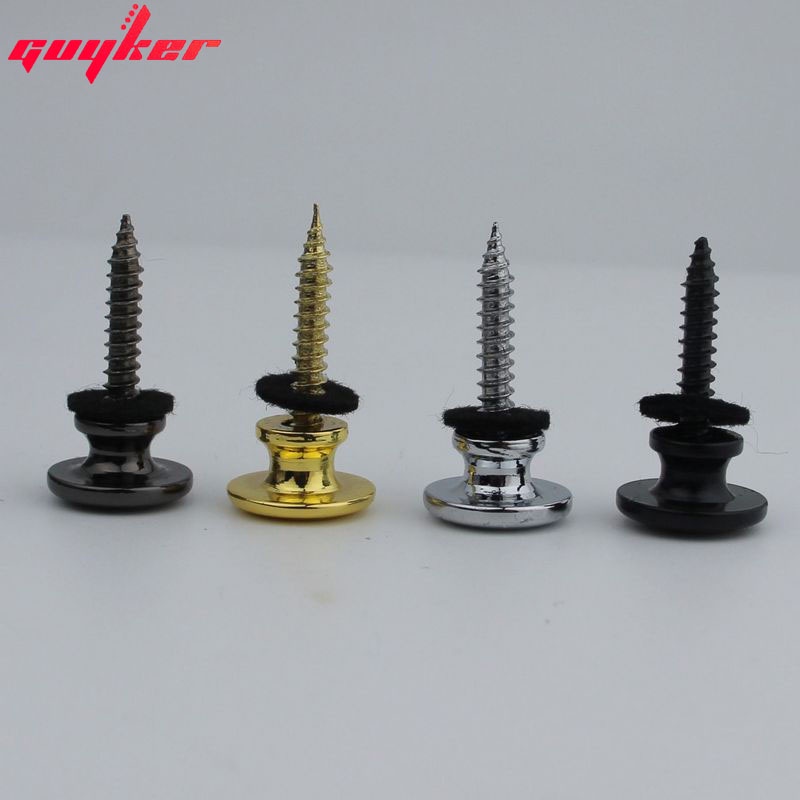 1 Set GUYKER Straw Lock Button For Guitar And Bass Chrome/Black/Gold ...