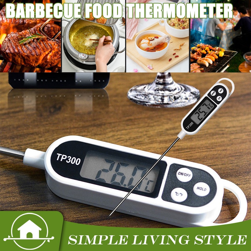 【Battery Included】TP300 Food Liquid Digital Thermometer Meat Cooking ...