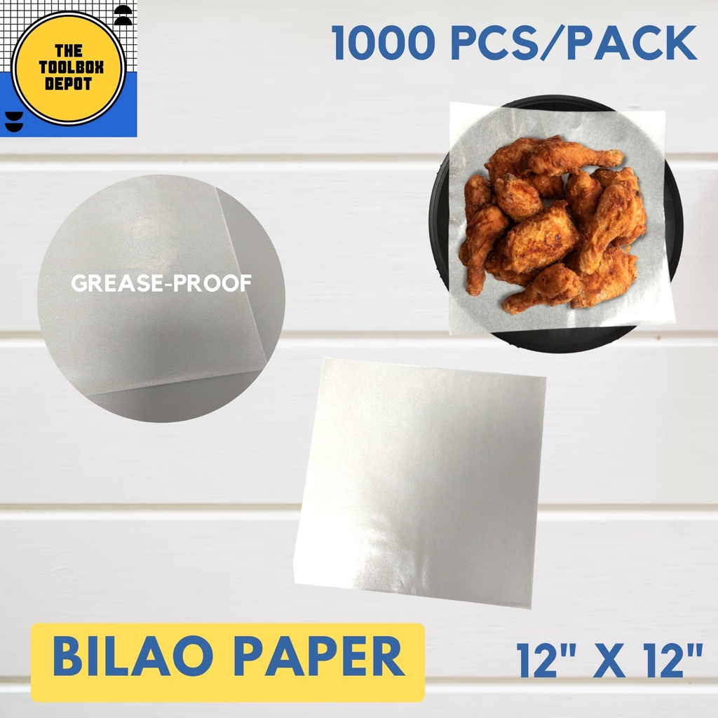 [1,000pcs] Bilao Paper Liner / Food Tray Liner 12 X 12 inches (Plain ...