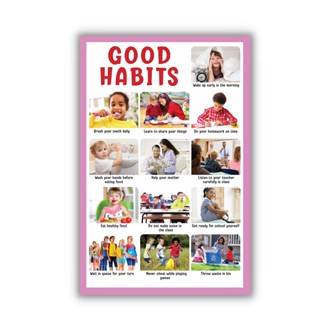 Good Manners, Healthy Habits, Good Habits, Laminated Educational Charts ...