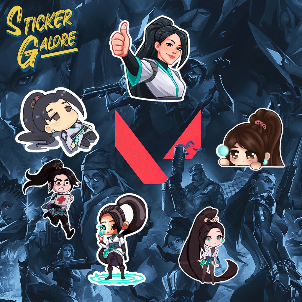 SAGE VALORANT SPRAY STICKERS (WATERPROOF AND SCRATCH PROOF, VINYL ...