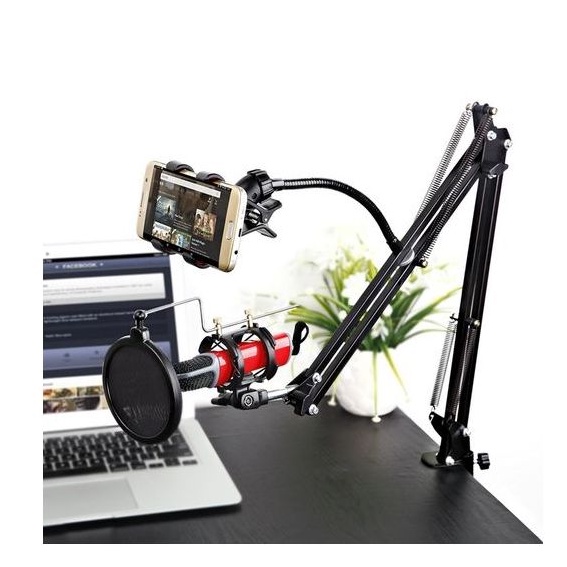 360 Degree Professional Adjustable Desk Recording Microphone Stand With ...