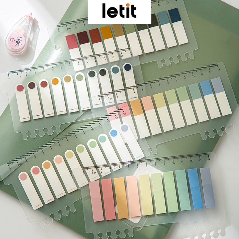 Letit Retro Morandi Color Index Sticky Notes Loose-Leaf 200 Pcs ...