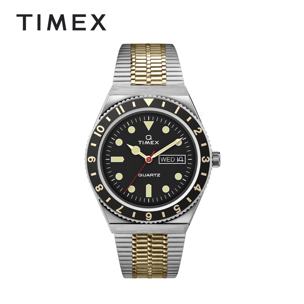 Timex Q Timex Reissue Two Tone Stainless Steel Analog Watch For Men ...