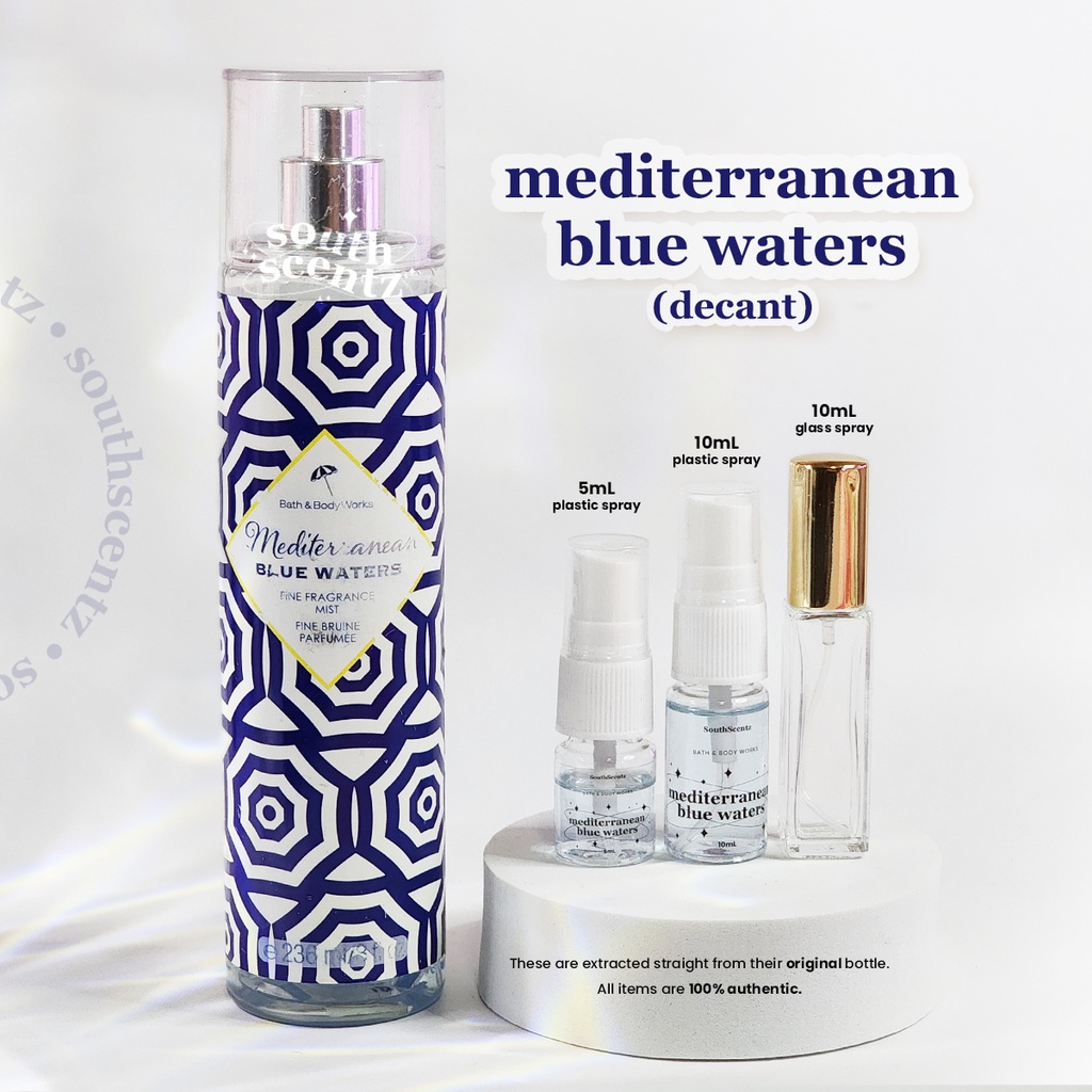 Mediterranean Blue Waters RARE Bath and Body Works Body Mist BBW 5mL ...