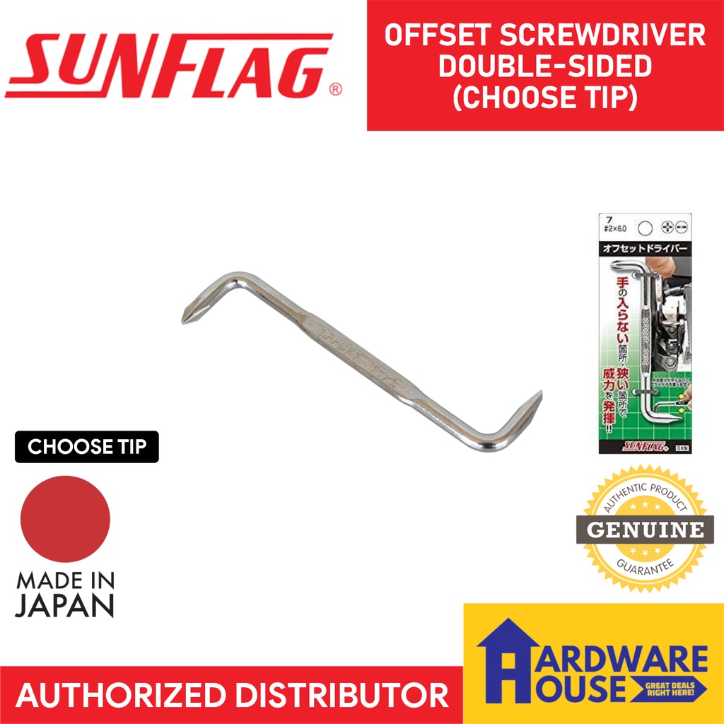 MADE IN JAPAN ORIGINAL Offset Screwdriver Double Side Wrench Type ...