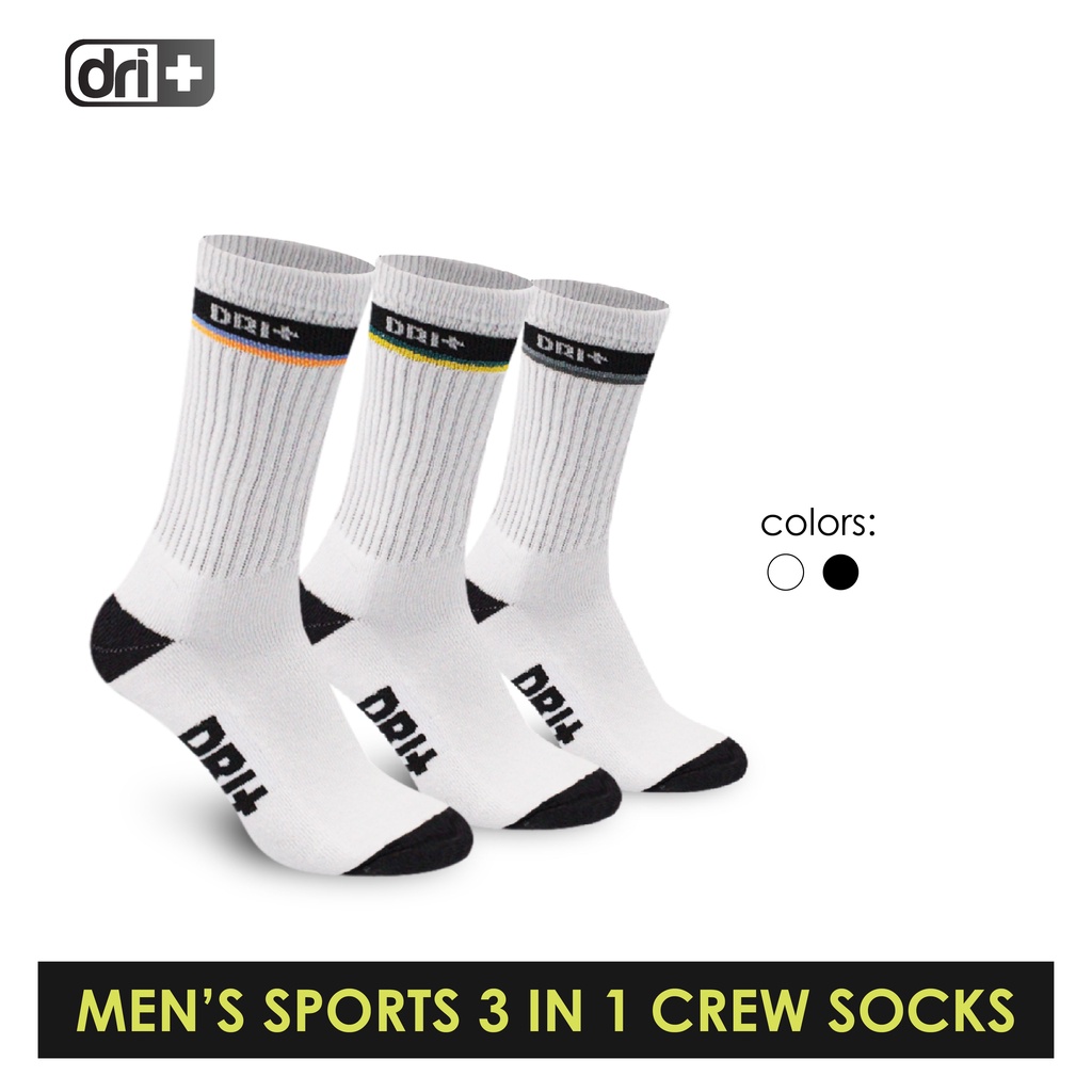 Dri Plus Men’s Extreme Performance Crew Socks 3 pairs in a pack ...