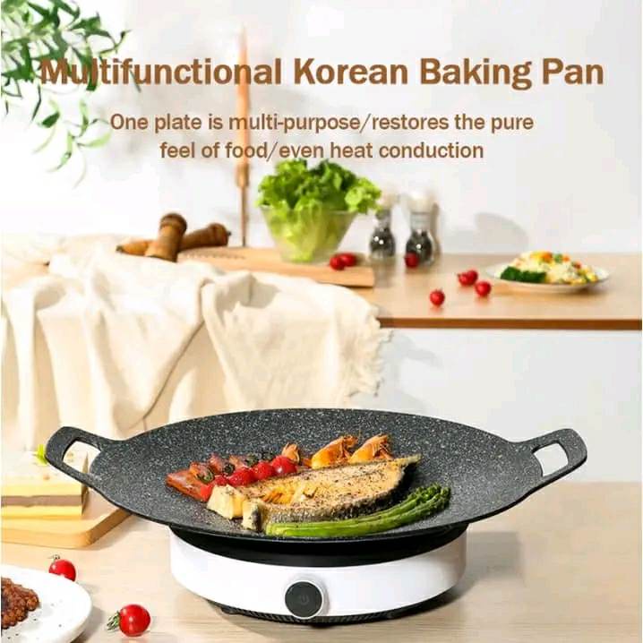 MULTI-GRIDDLE PAN 30CM INOBLE COATING NON-STICK KOREAN BBQ GRILL ...